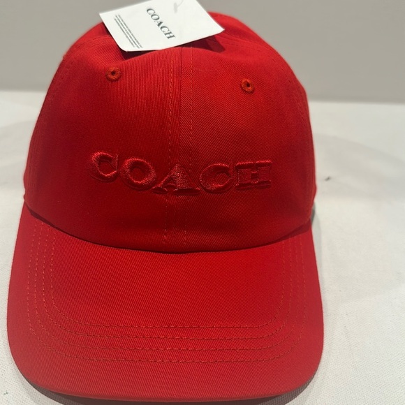 Coach | Accessories | Nwt Coach Red Cap With Coach Insignia On Front ...